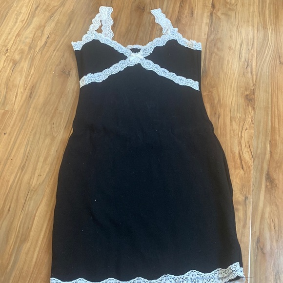 Dresses | Y2k Black And White Lace Drace | Poshmark